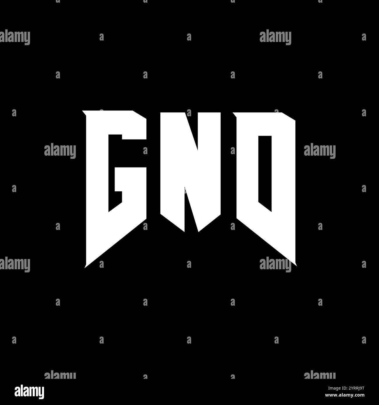 GND letter logo design for technology company. GND logo design black ...