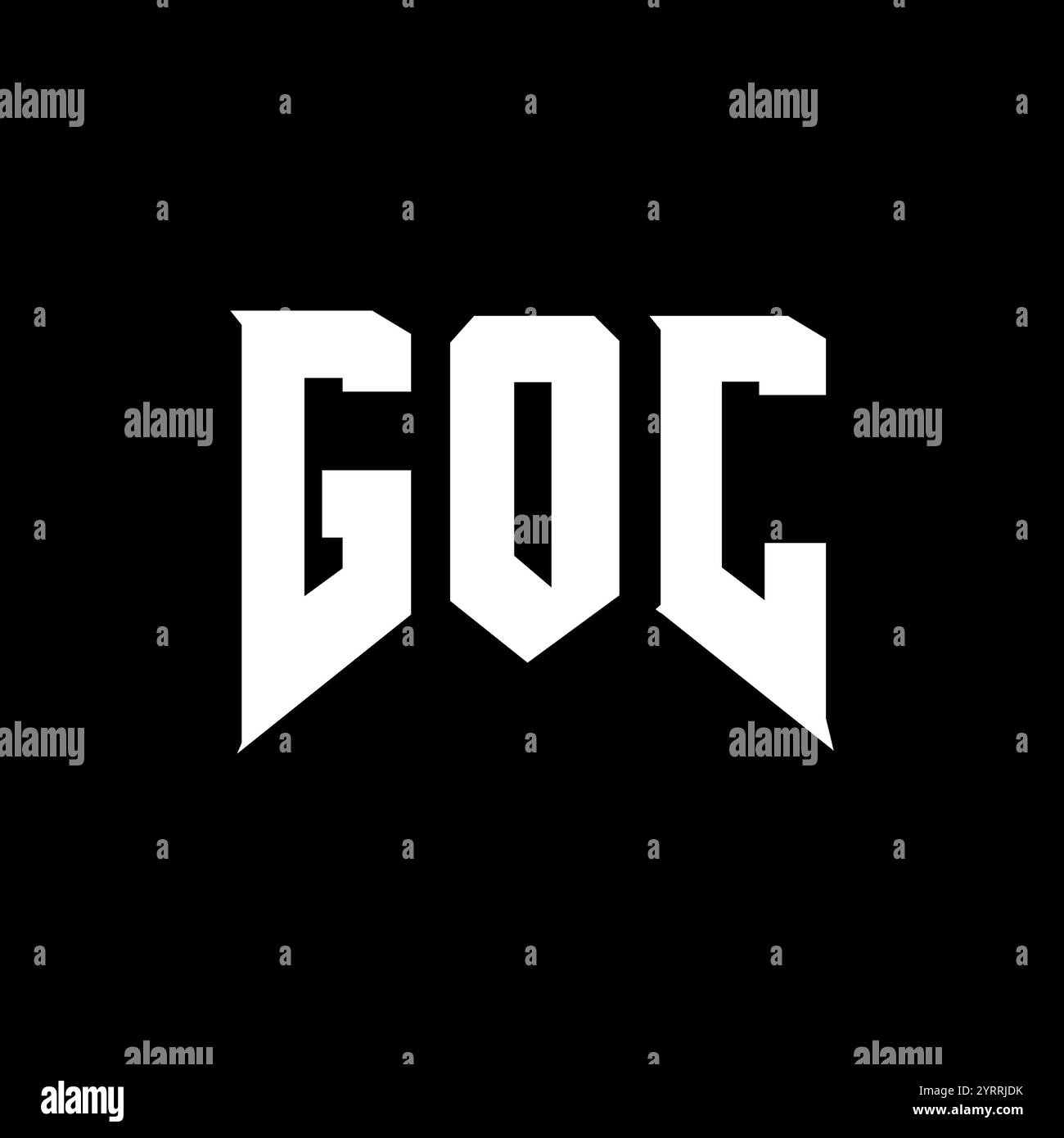 GOC letter logo design for technology company. GOC logo design black ...