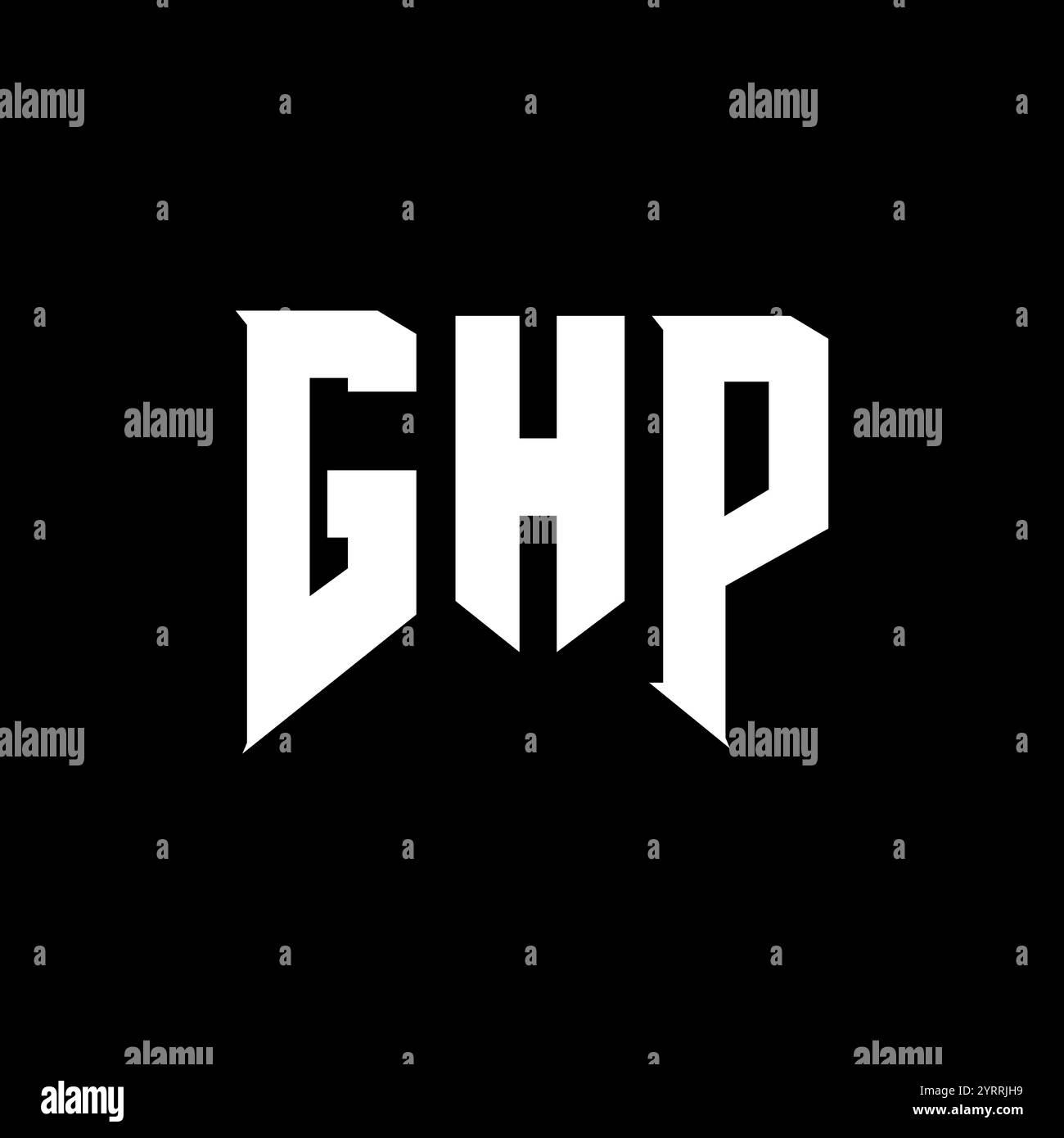 GHP letter logo design for technology company. GHP logo design black ...