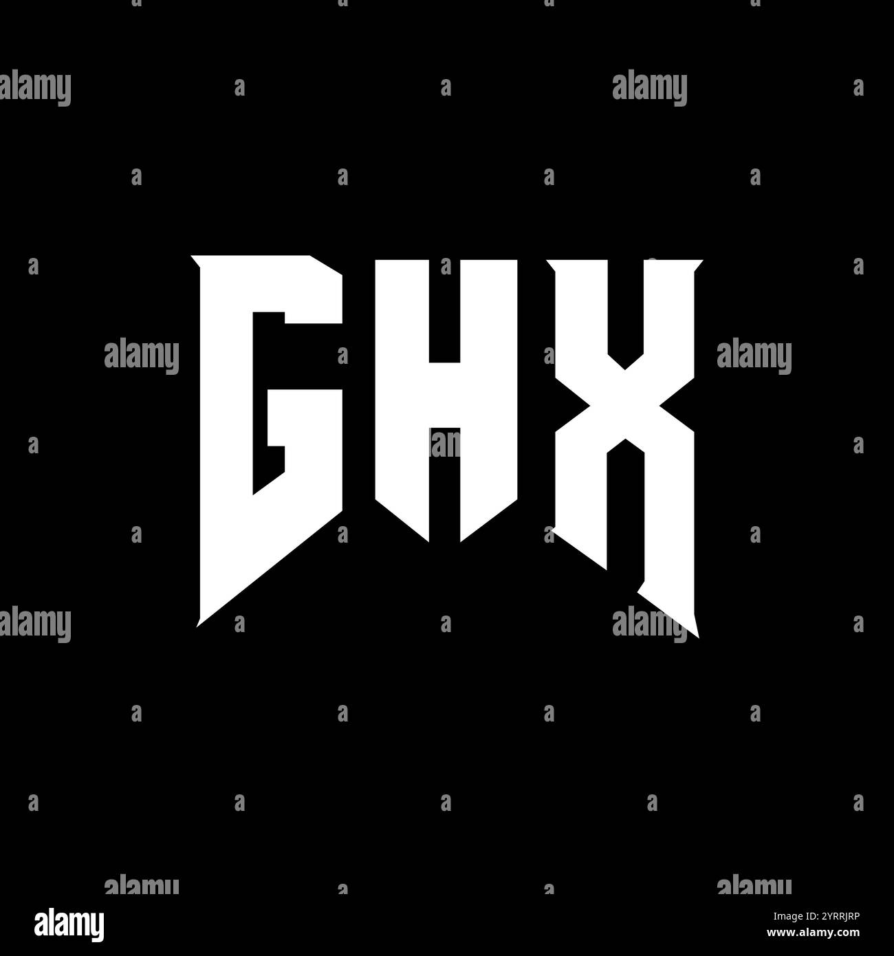 GHX letter logo design for technology company. GHX logo design black ...