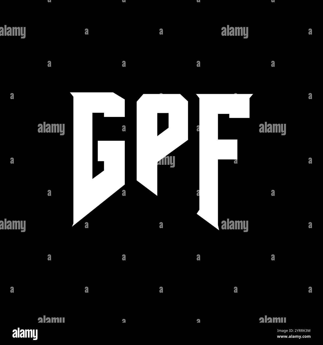 GPF letter logo design for technology company. GPF logo design black ...
