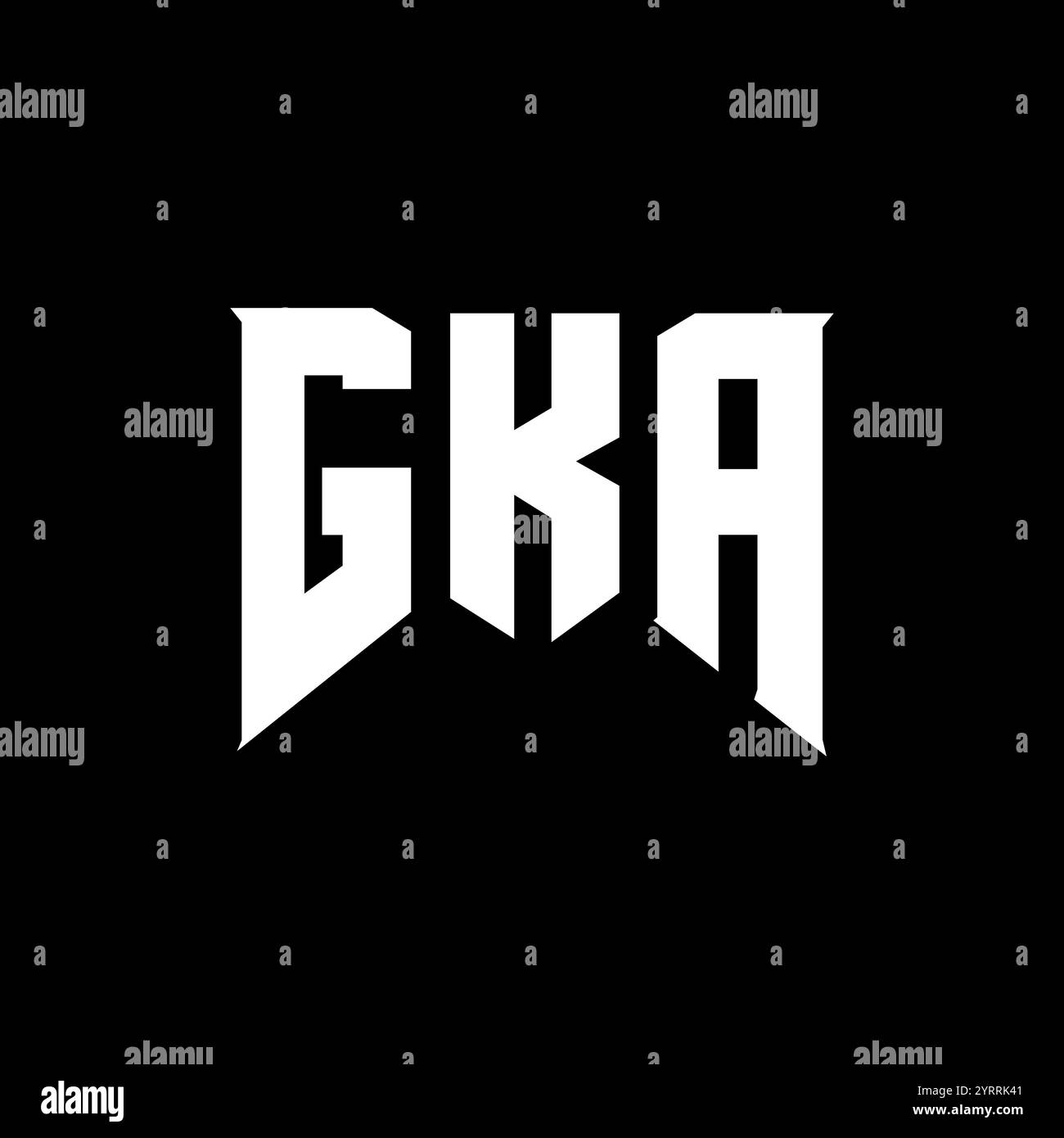 GKA letter logo design for technology company. GKA logo design black ...