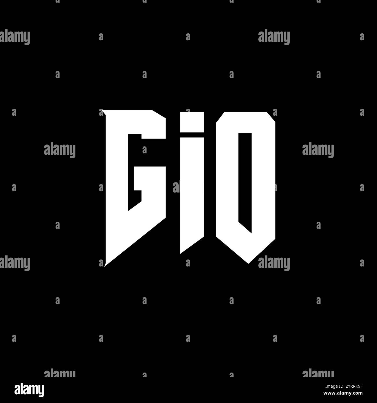 GIO letter logo design for technology company. GIO logo design black ...