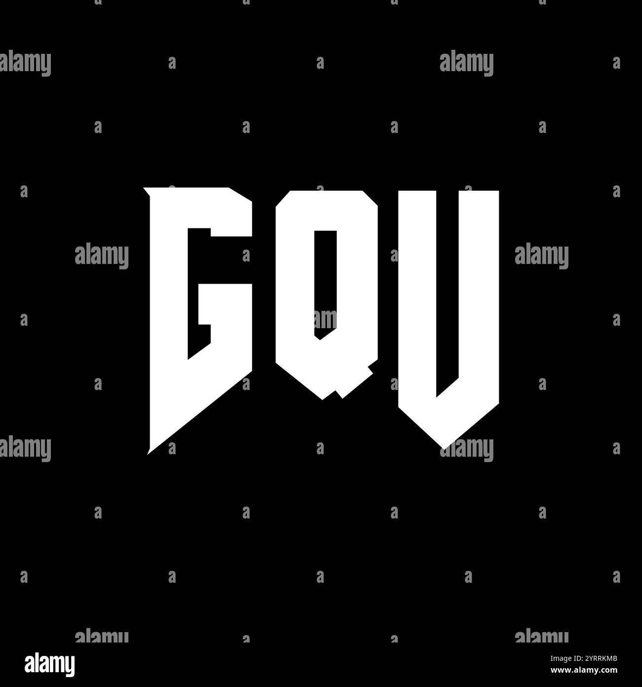 GQU letter logo design for technology company. GQU logo design black ...