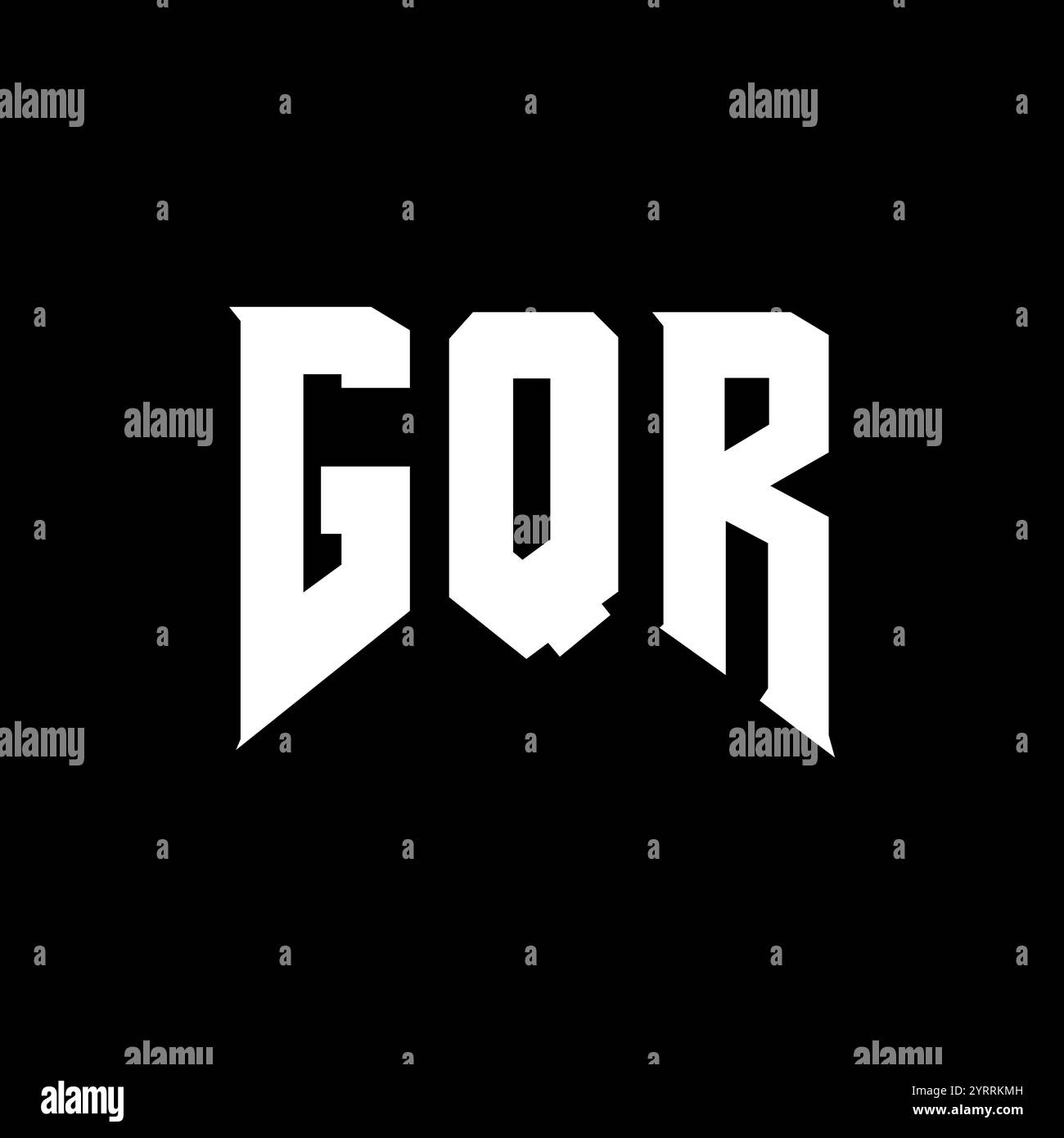 Gqr logo design Black and White Stock Photos & Images - Alamy
