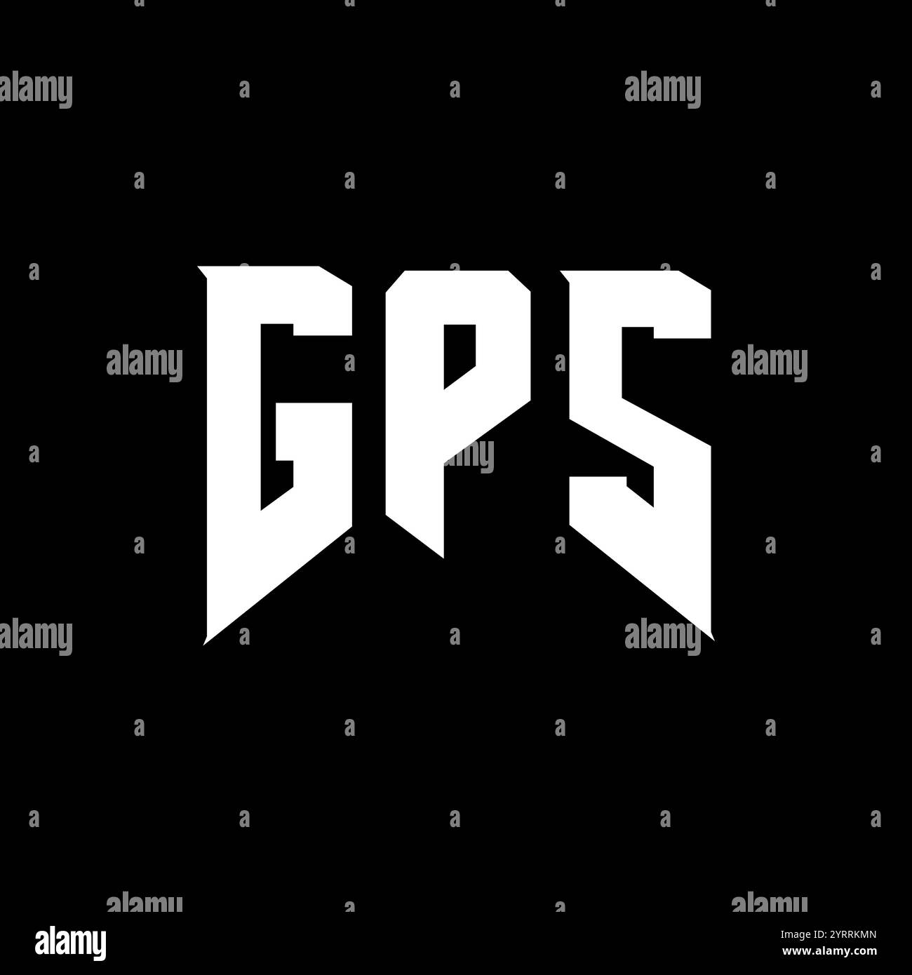 GPS letter logo design for technology company. GPS logo design black ...
