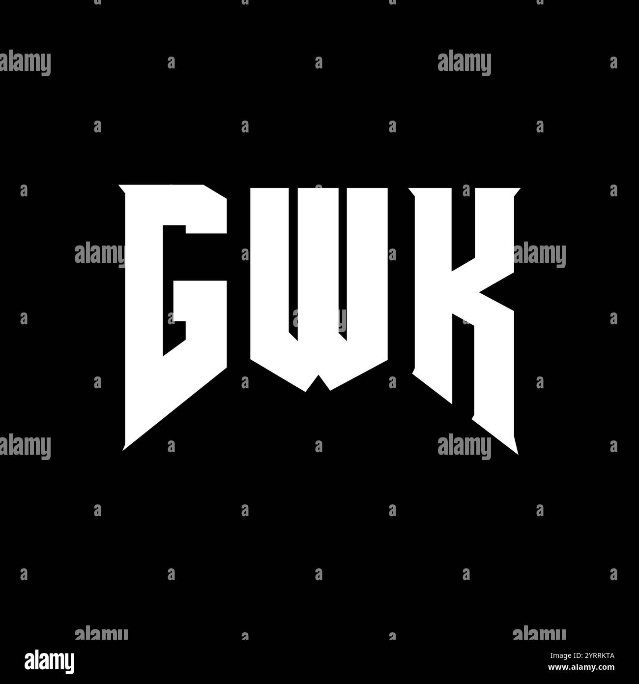 GWK letter logo design for technology company. GWK logo design black ...