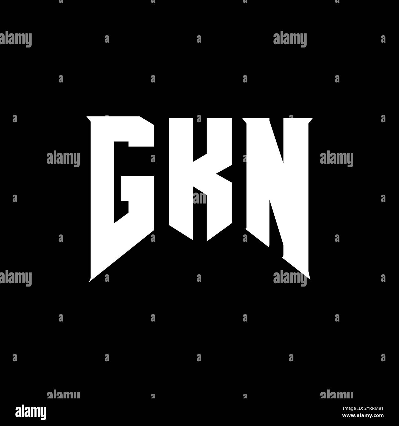GKN letter logo design for technology company. GKN logo design black ...