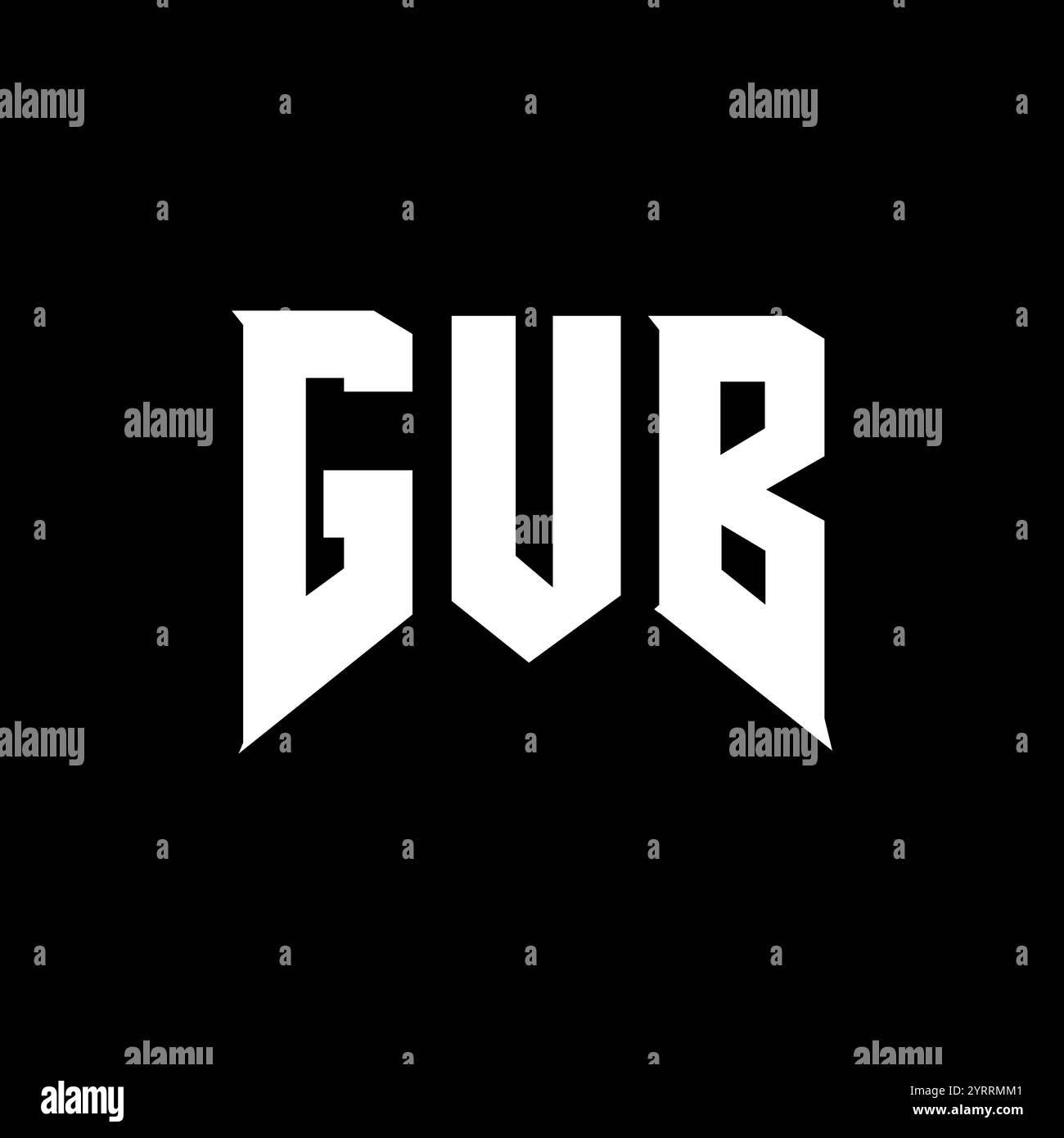 GUB letter logo design for technology company. GUB logo design black ...