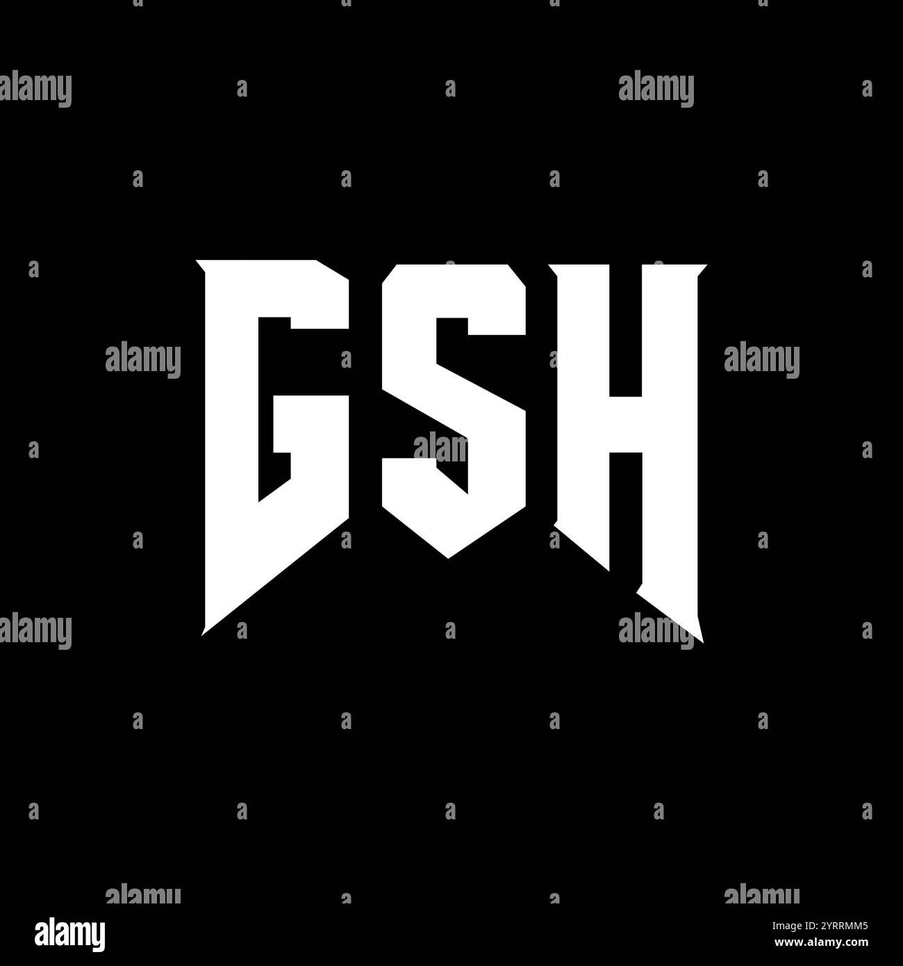 GSH letter logo design for technology company. GSH logo design black ...