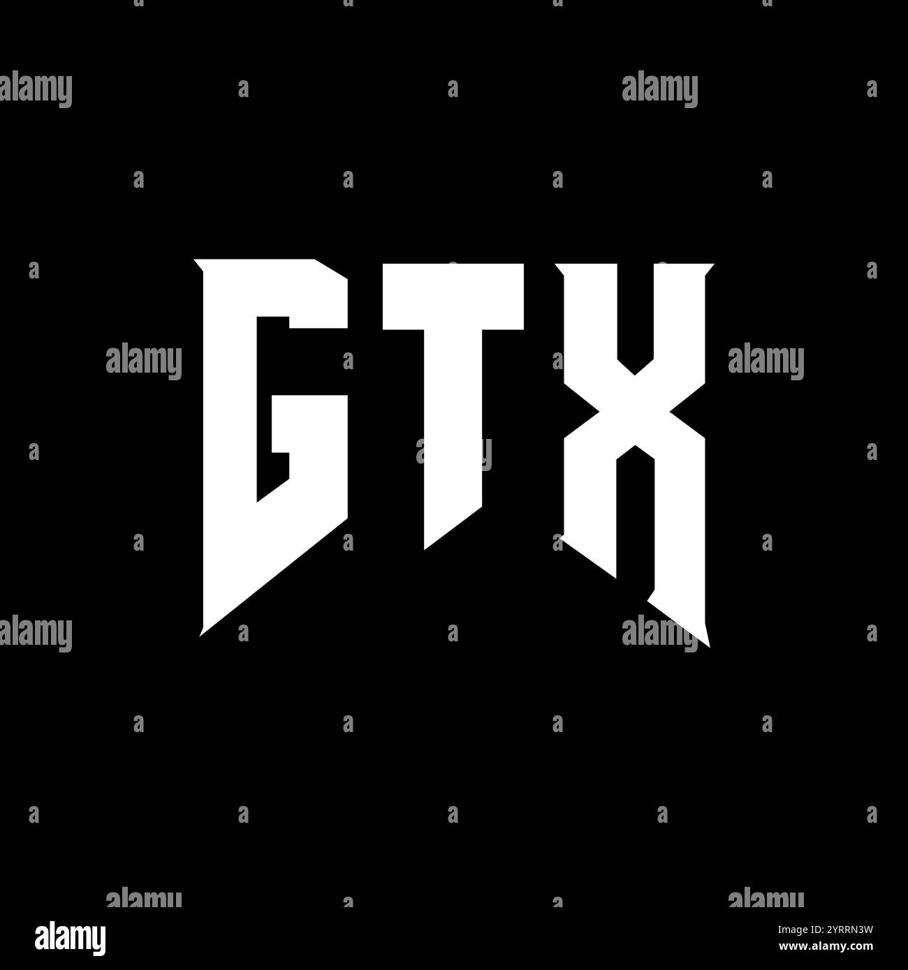 GTX letter logo design for technology company. GTX logo design black and white color combination ...