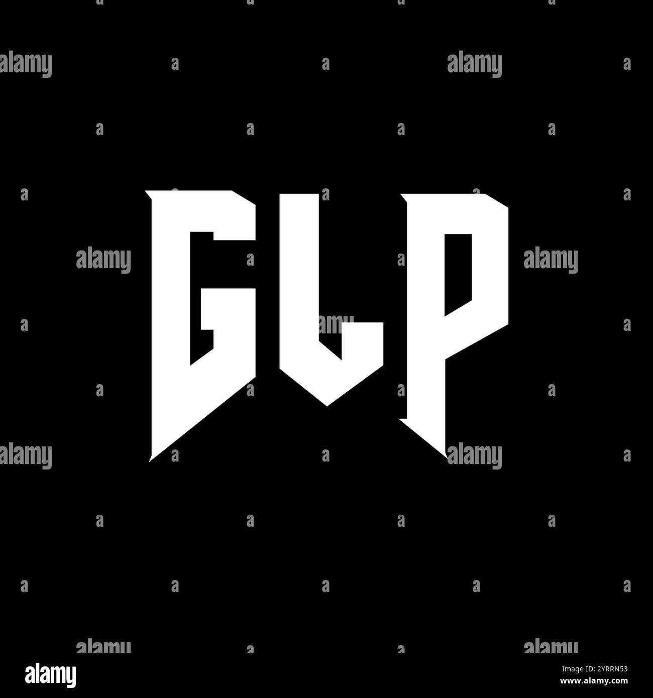 GLP letter logo design for technology company. GLP logo design black ...