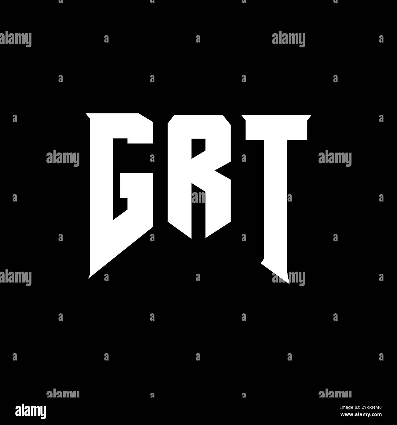GRT letter logo design for technology company. GRT logo design black ...