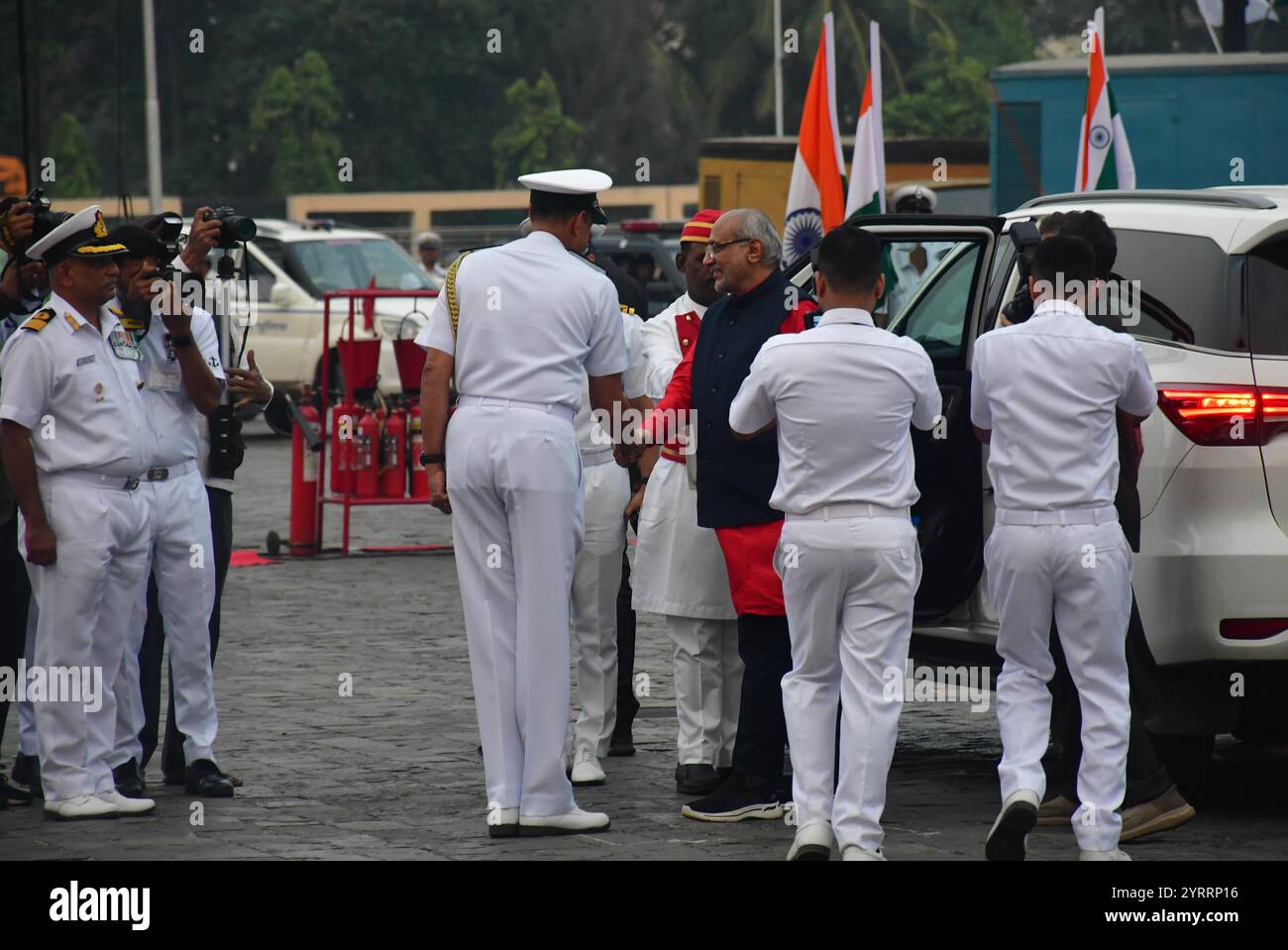 Mumbai, India. 04th Dec, 2024. MUMBAI, INDIA - DECEMBER 4: Naval staff ...