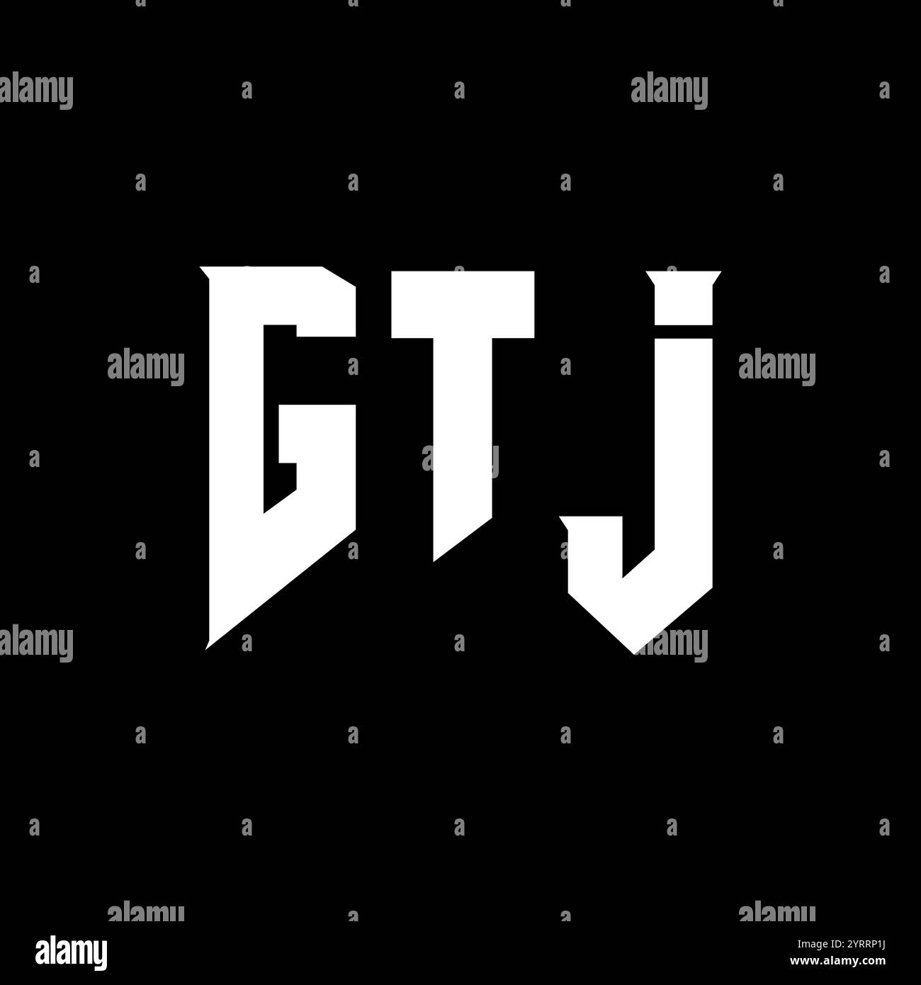 GTJ letter logo design for technology company. GTJ logo design black and white color combination ...