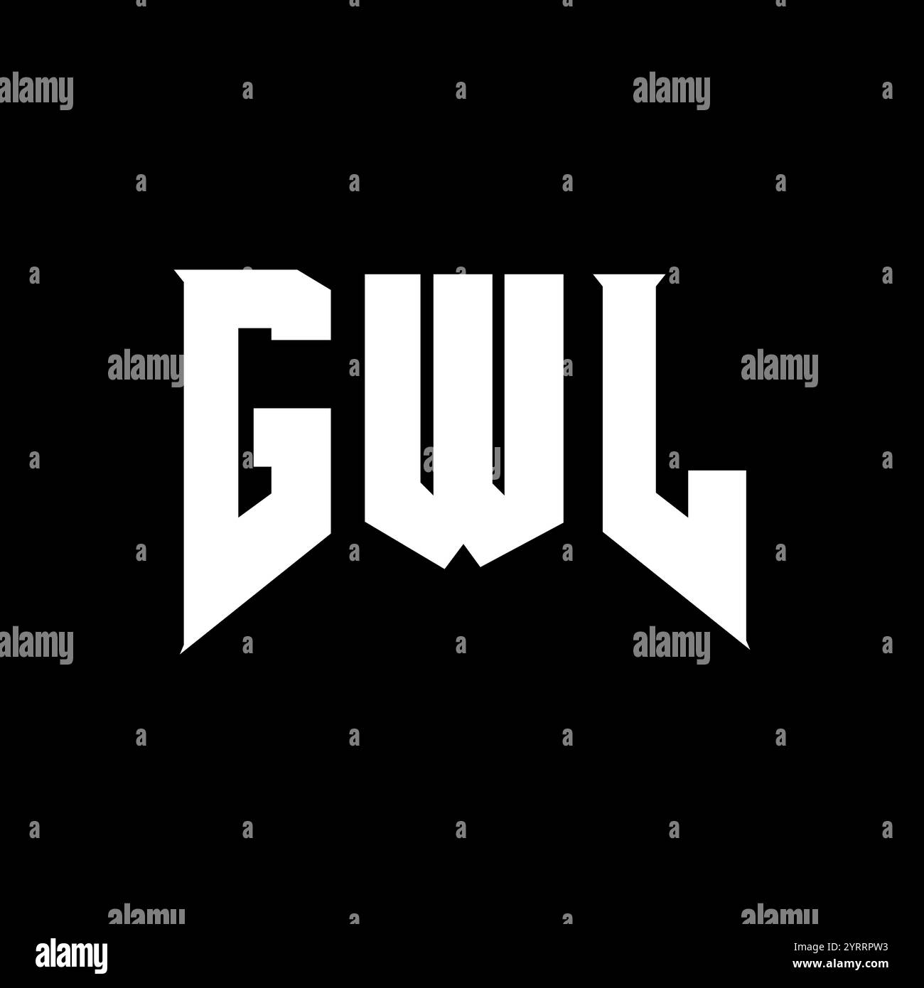 GWL letter logo design for technology company. GWL logo design black ...