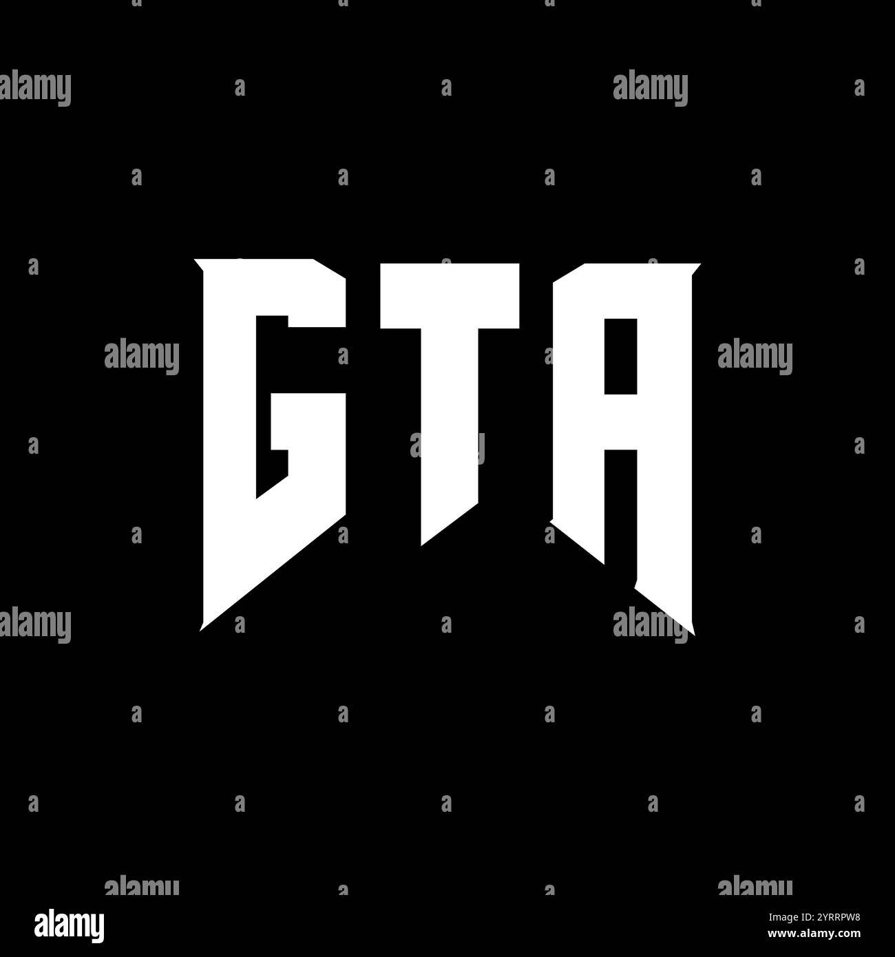 GTA letter logo design for technology company. GTA logo design black ...
