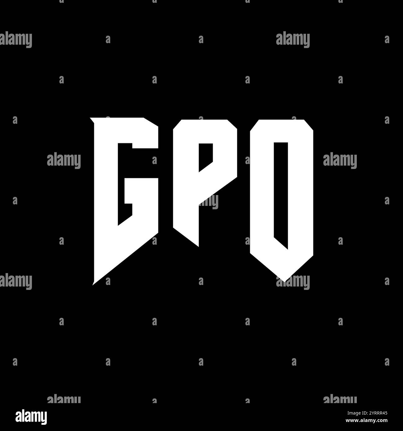 GPO letter logo design for technology company. GPO logo design black ...