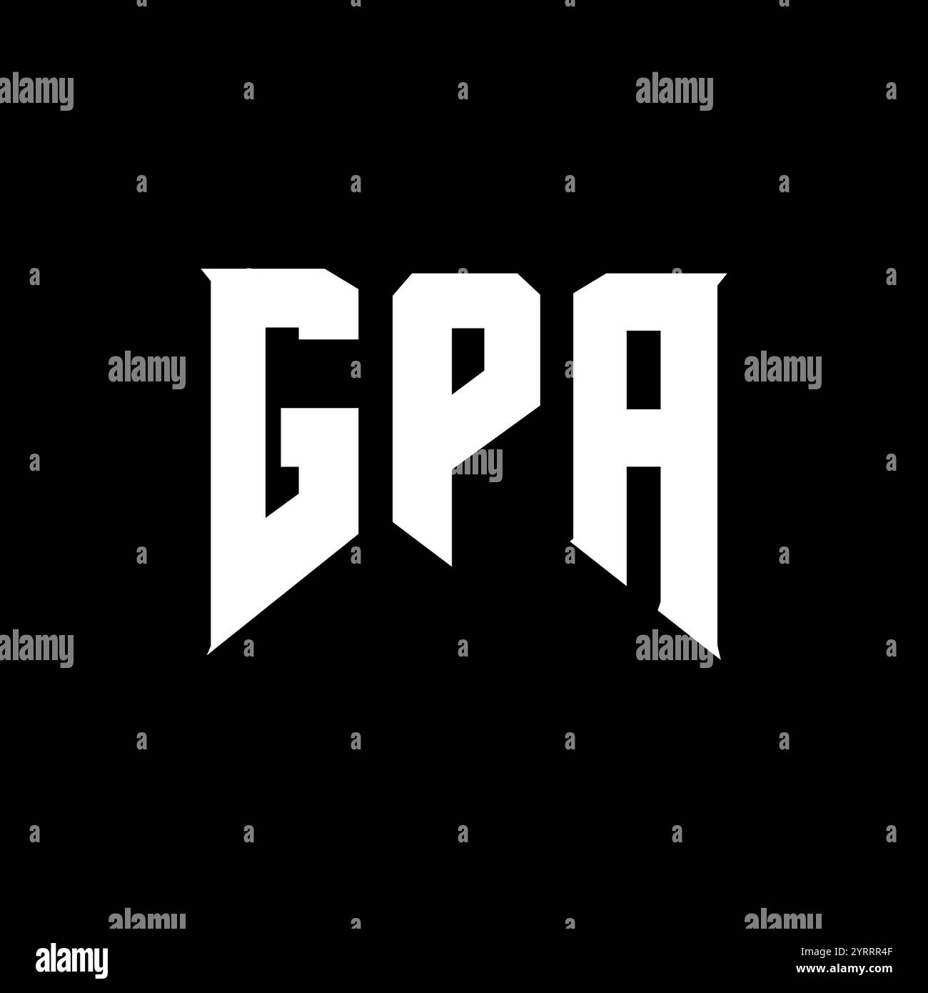 GPA letter logo design for technology company. GPA logo design black ...