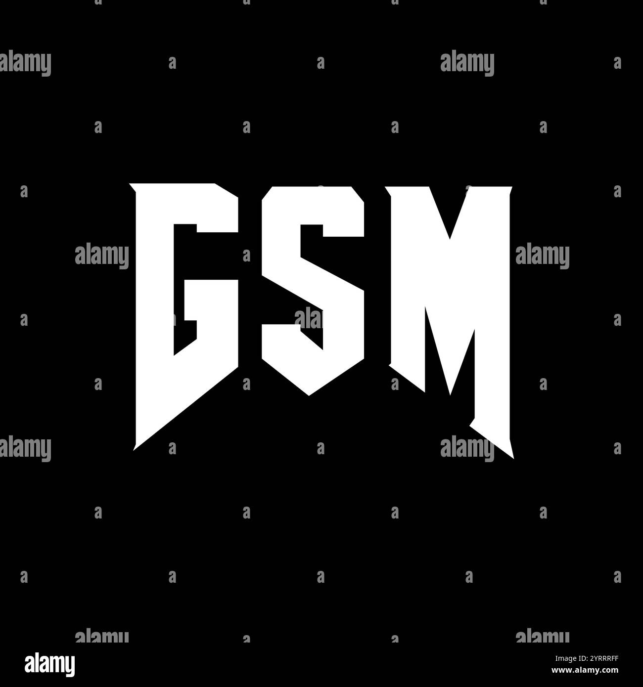 GSM letter logo design for technology company. GSM logo design black ...