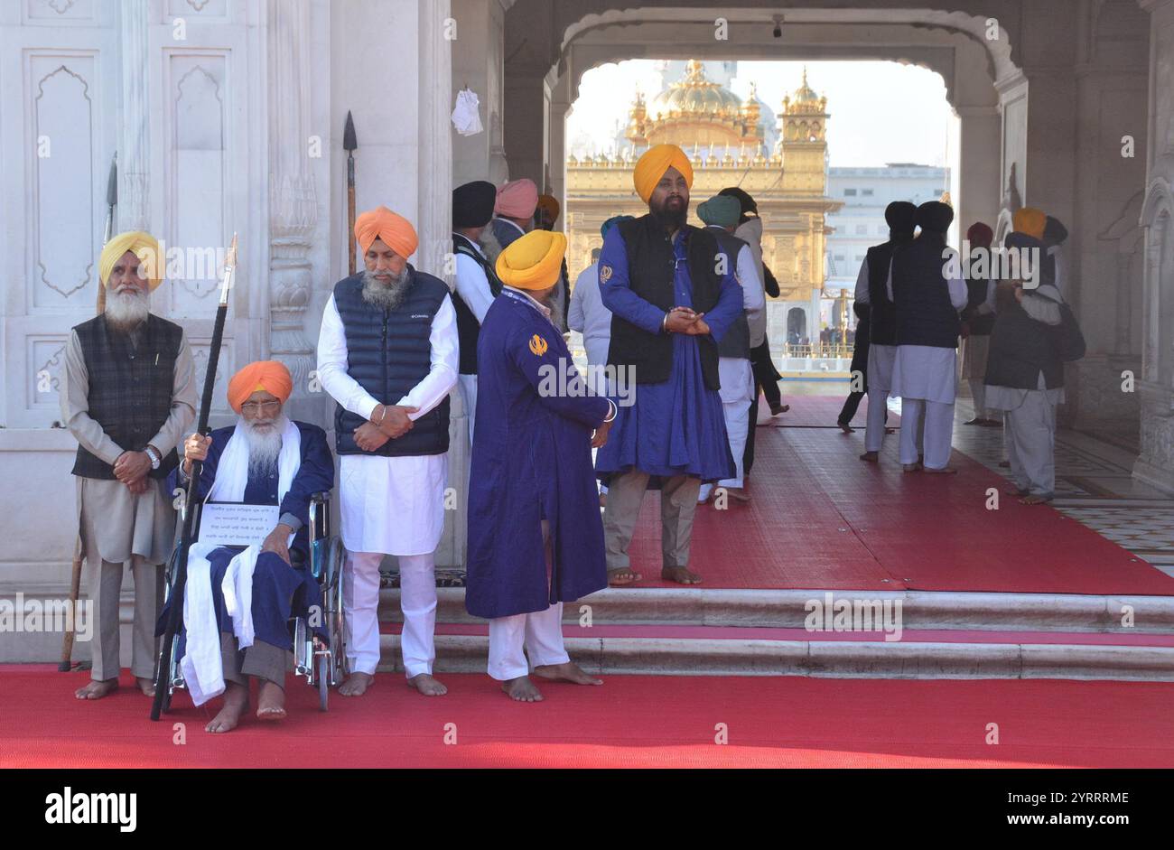 AMRITSAR, INDIA - DECEMBER 4: As per tankhah (religious punishment) awarded by Akal Takht ...