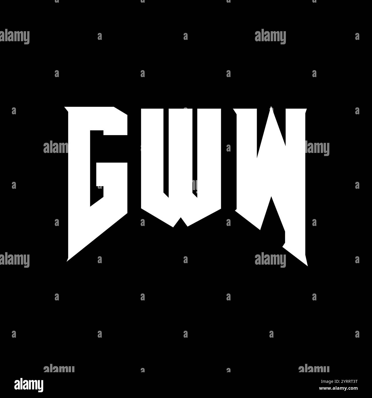 GWW letter logo design for technology company. GWW logo design black ...