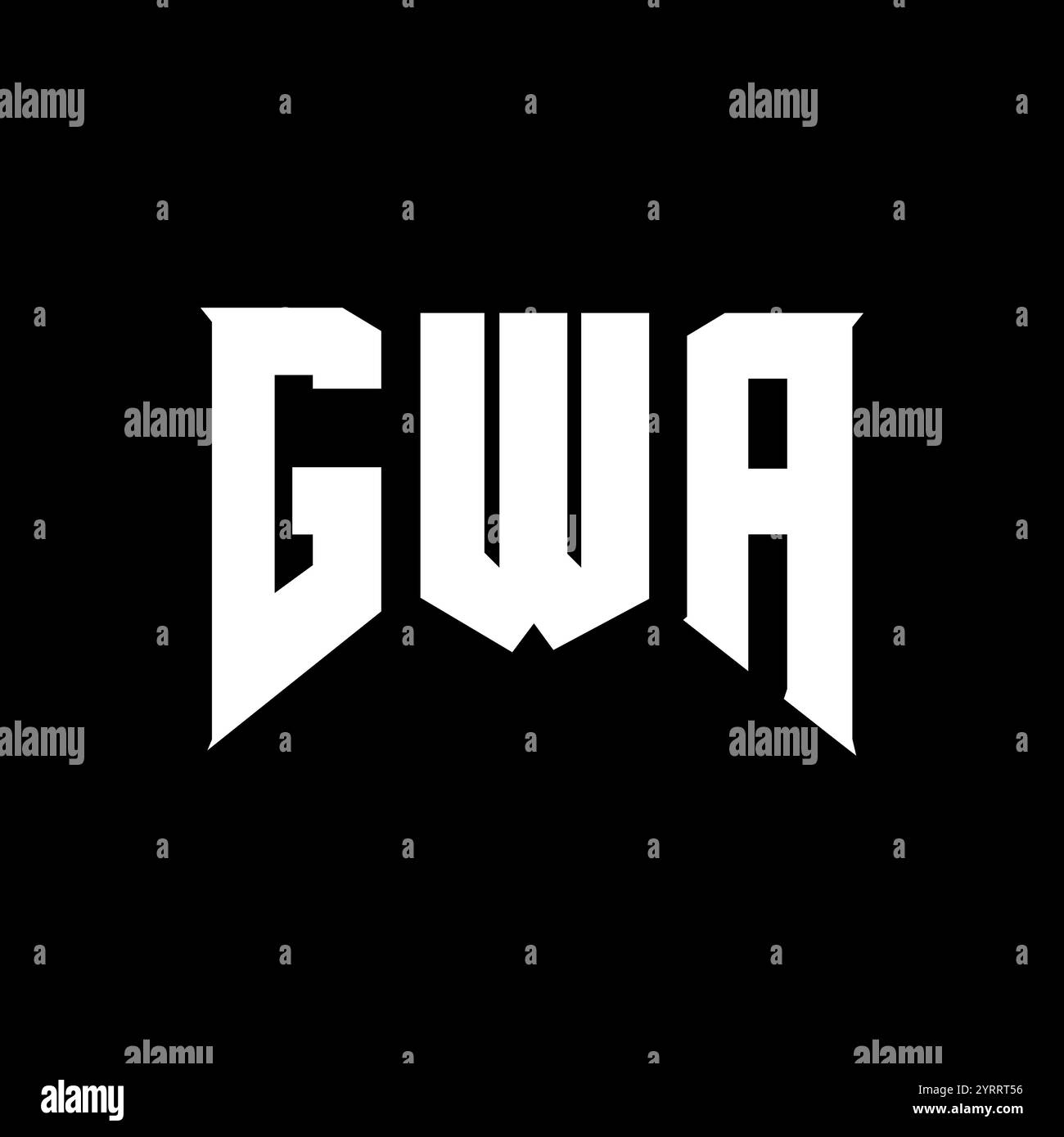GWA letter logo design for technology company. GWA logo design black ...