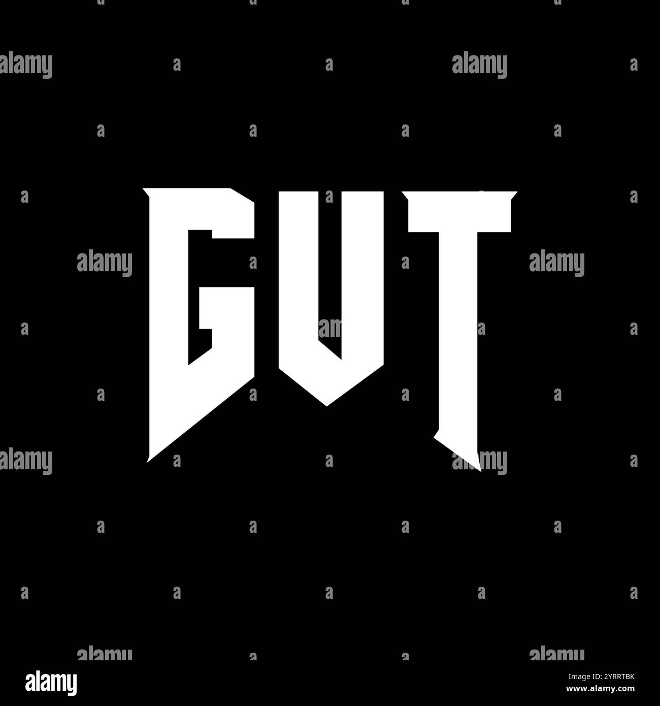 GUT letter logo design for technology company. GUT logo design black ...