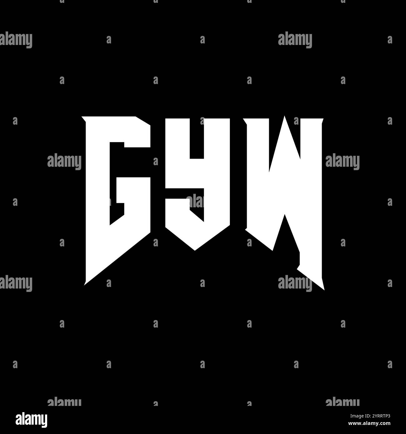 GYW letter logo design for technology company. GYW logo design black ...
