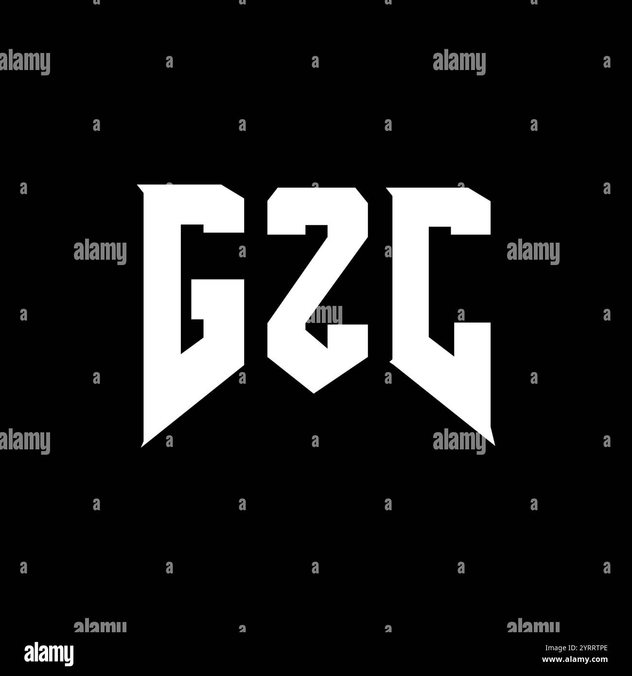 GZC letter logo design for technology company. GZC logo design black and white color combination ...