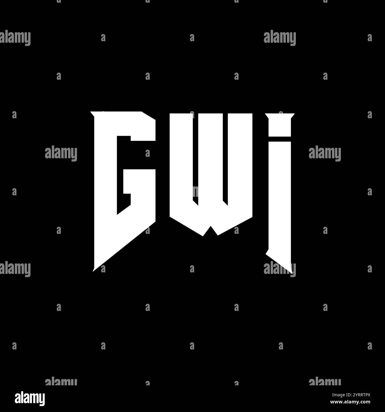 GWI letter logo design for technology company. GWI logo design black ...