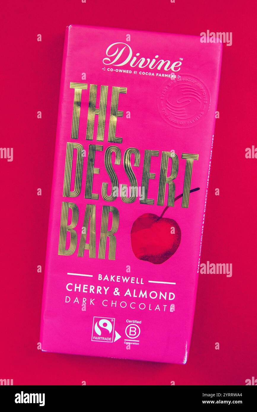 The Dessert Bar, Divine cherry & almond dark Fair Trade chocolate ...