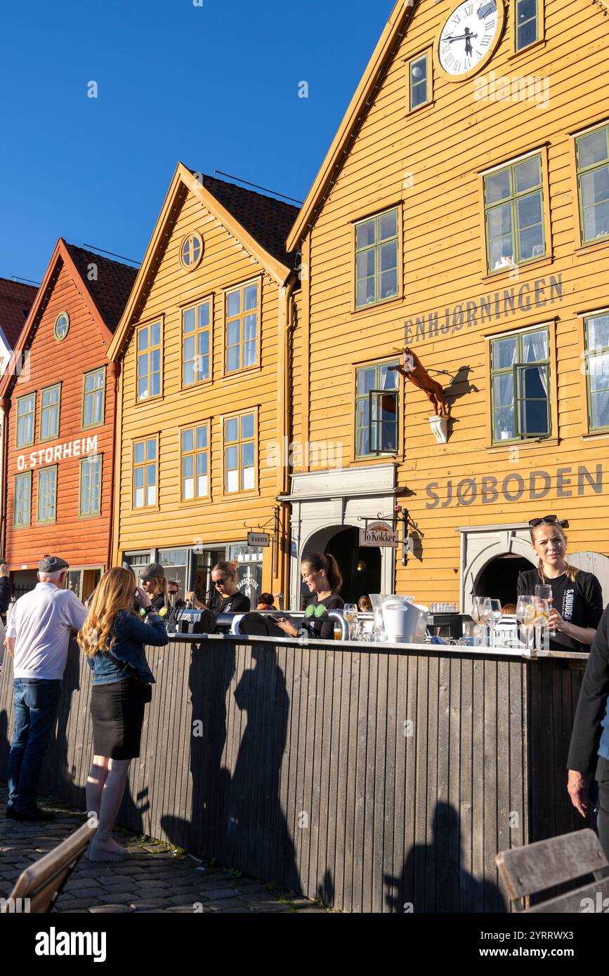 Bergen, Norway,Europe. Pubs and bars in the UNESCO world heritage ...