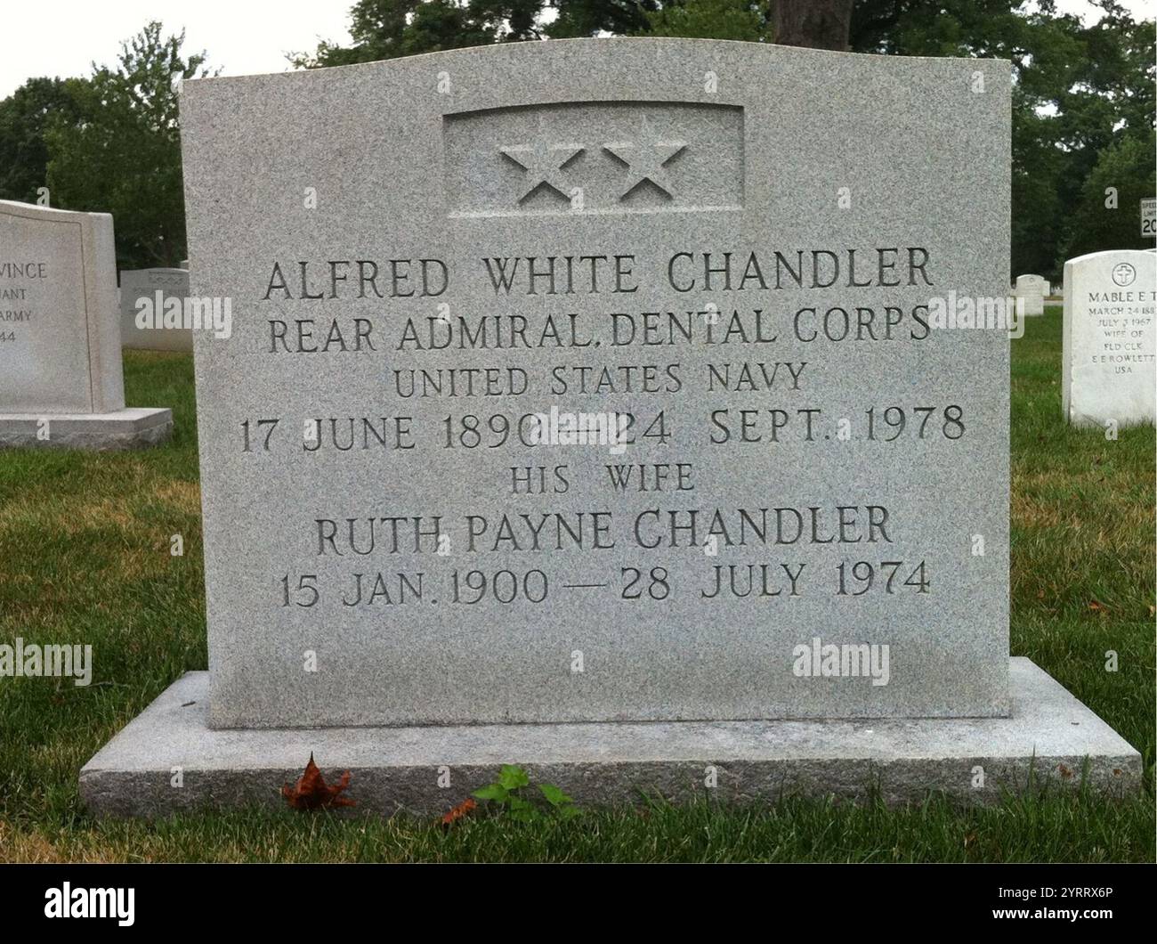 ANCExplorer Alfred W. Chandler grave Stock Photo - Alamy