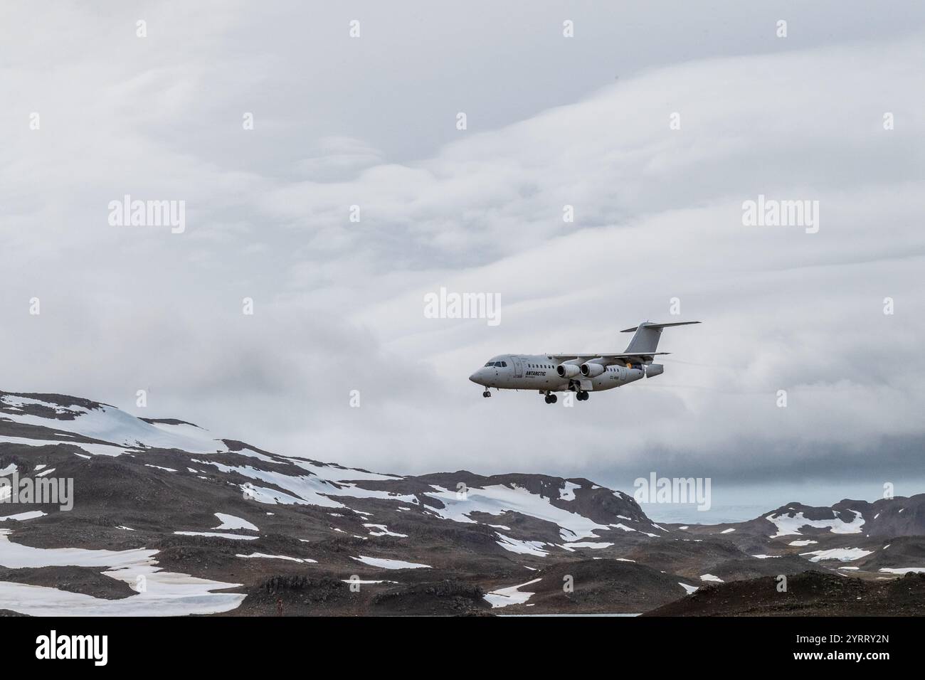 King George Island, Antarctica - February 3, 2024. A british Bae 146 ...