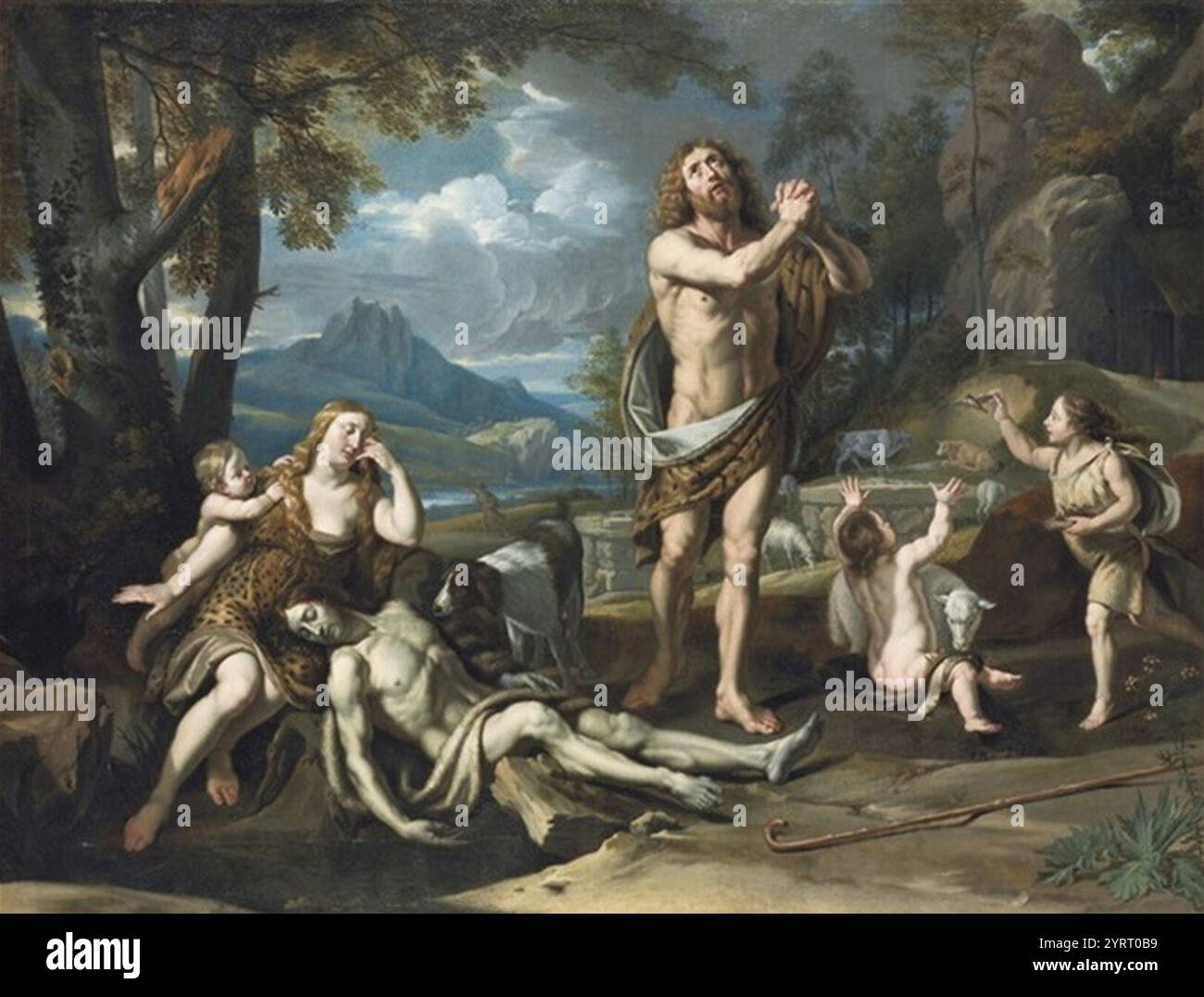 Champaigne Adam et Eve pleurant la mort d'Abel réduction Stock Photo ...