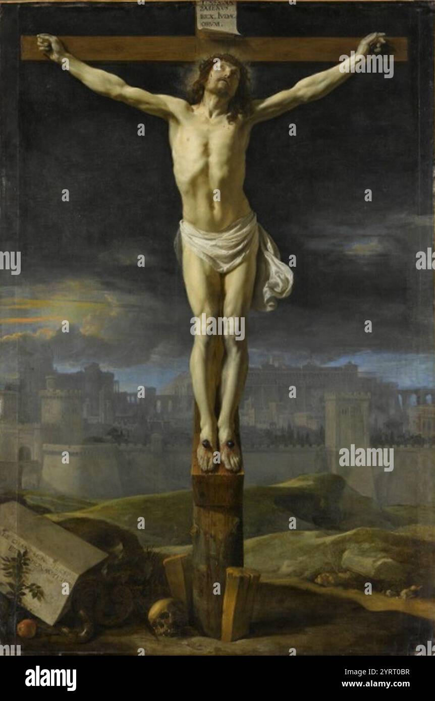 Champaigne Christ en croix implorant le père Louvre Stock Photo - Alamy