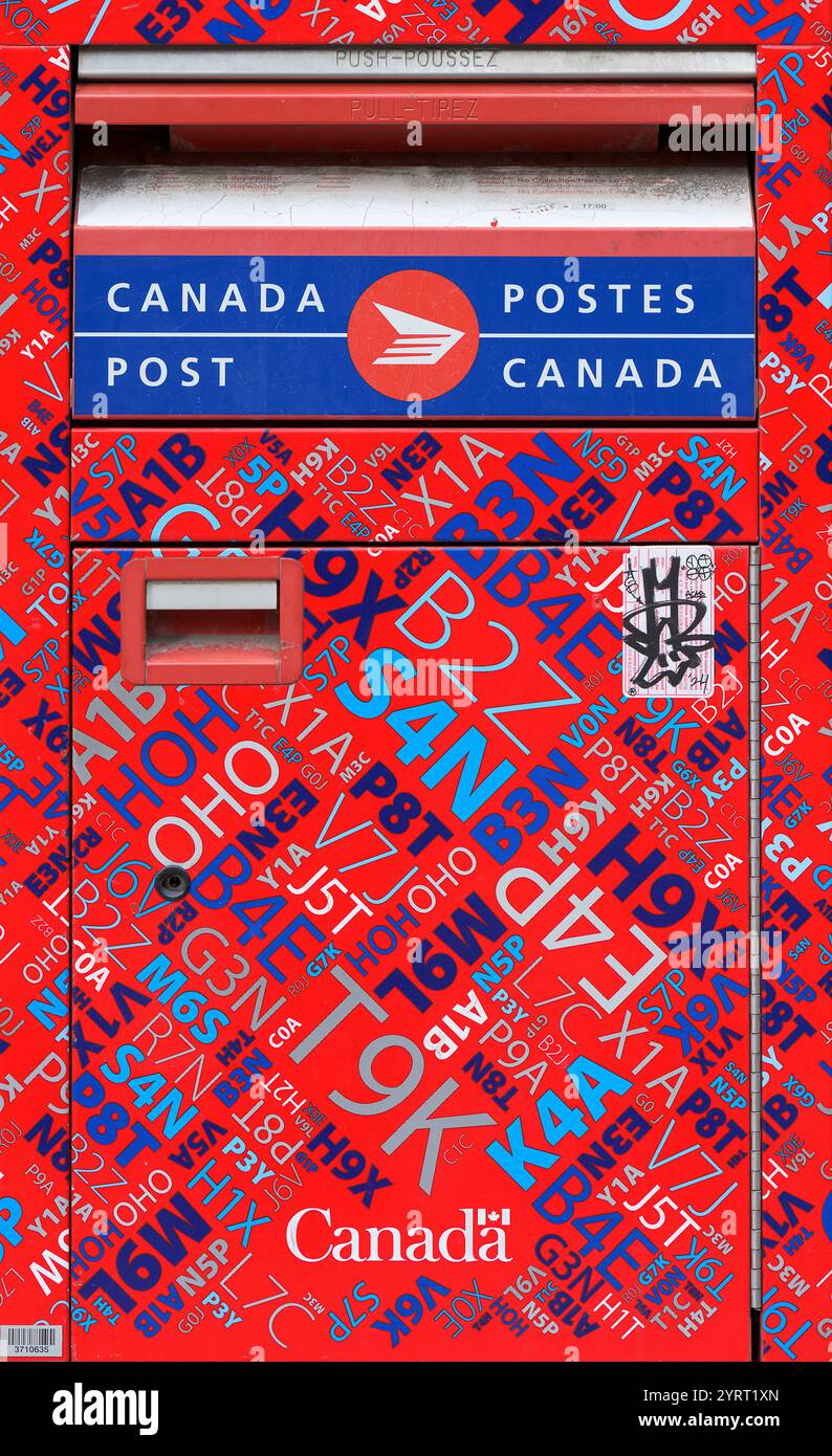 Colorful Canadian mailbox in downtown Calgary, Alberta Stock Photo - Alamy