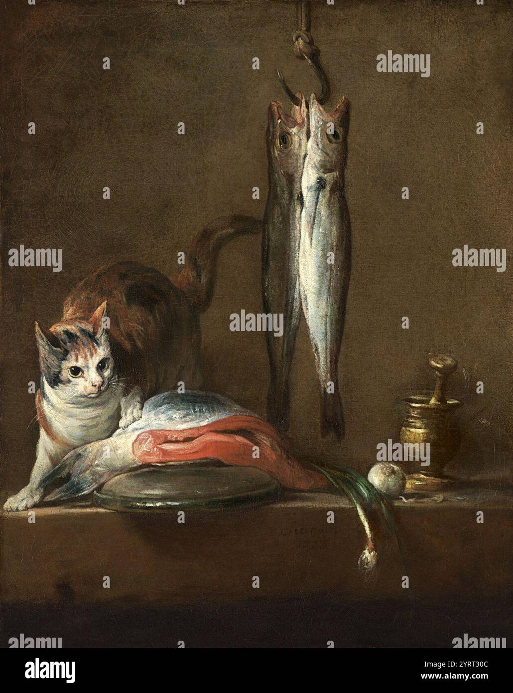 Still life of fish and cat hi-res stock photography and images - Alamy