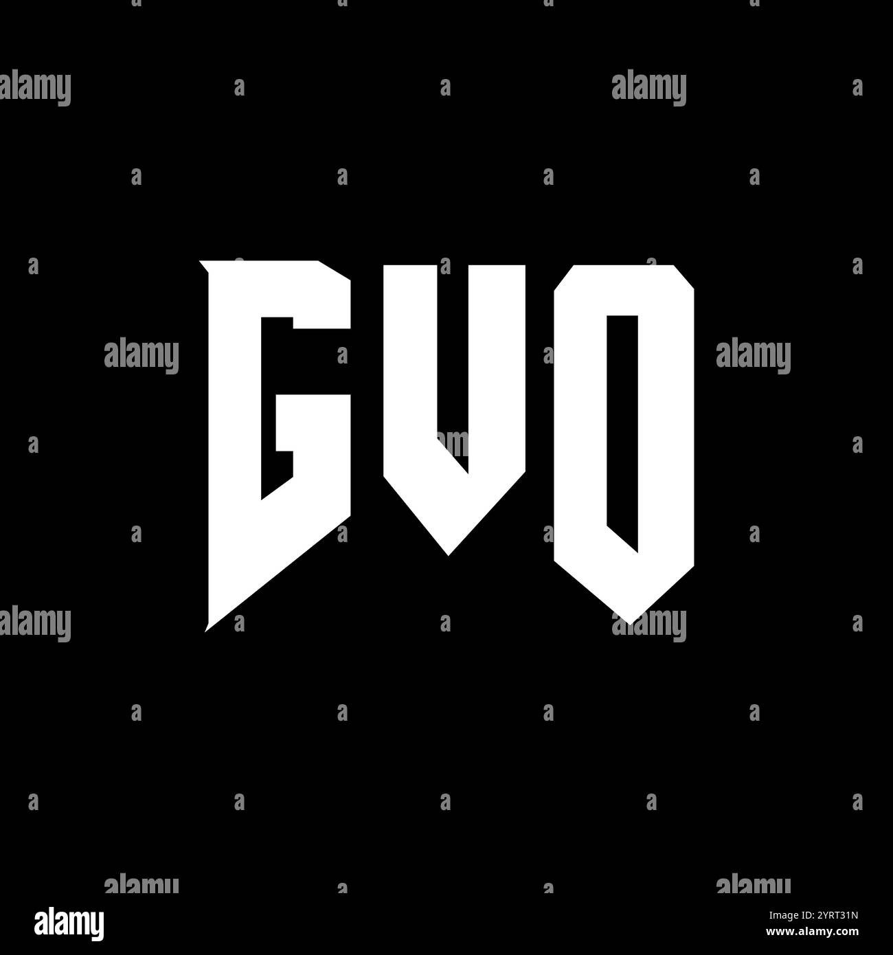 GVO letter logo design for technology company. GVO logo design black ...