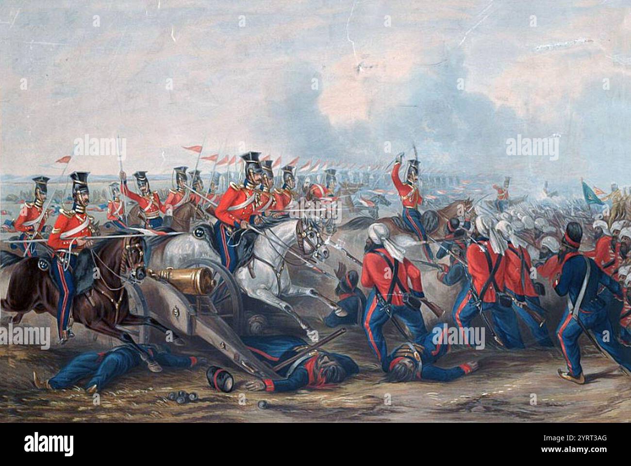 Charge of the 16th Queen’s Lancers at the Battle of Aliwal on 28th ...