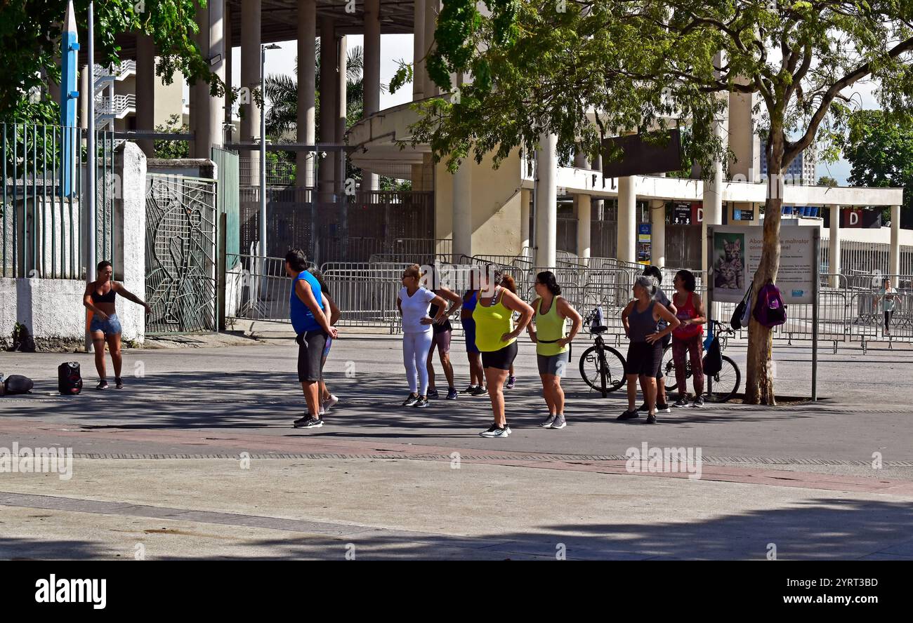 RIO DE JANEIRO, BRAZIL - November 26, 2024: People practicing physical ...
