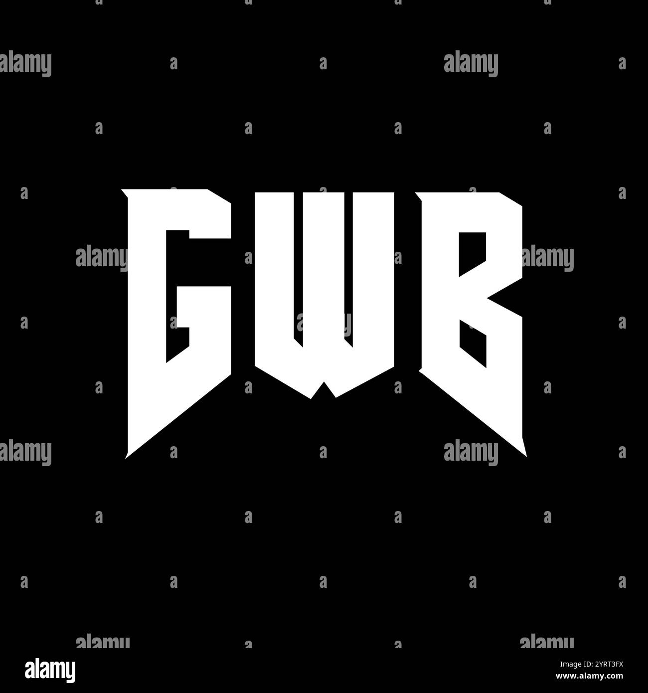 GWB letter logo design for technology company. GWB logo design black ...