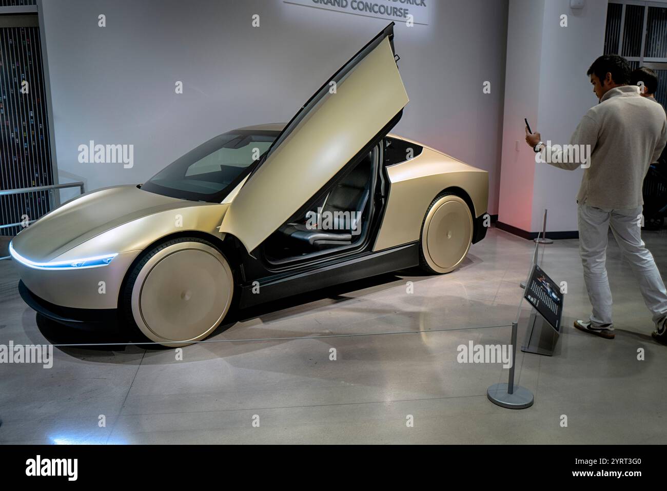 A fully functional, pre-production Tesla Cybercab, also known as the ...