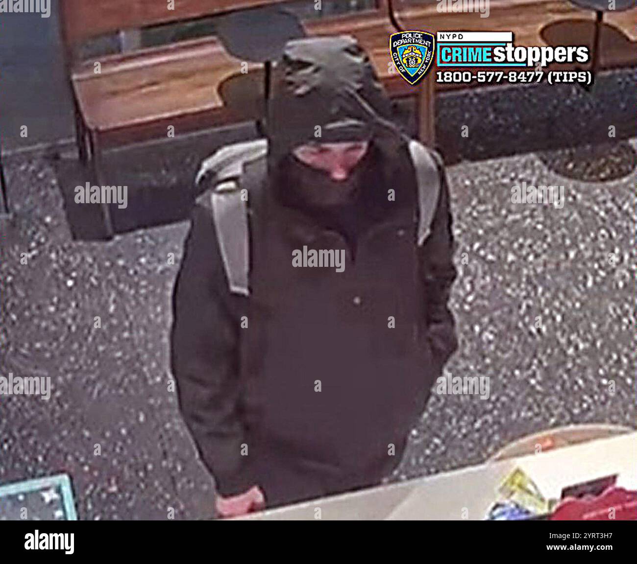 New York, New York, USA. 4th Dec, 2024. A surveillance image shows the ...