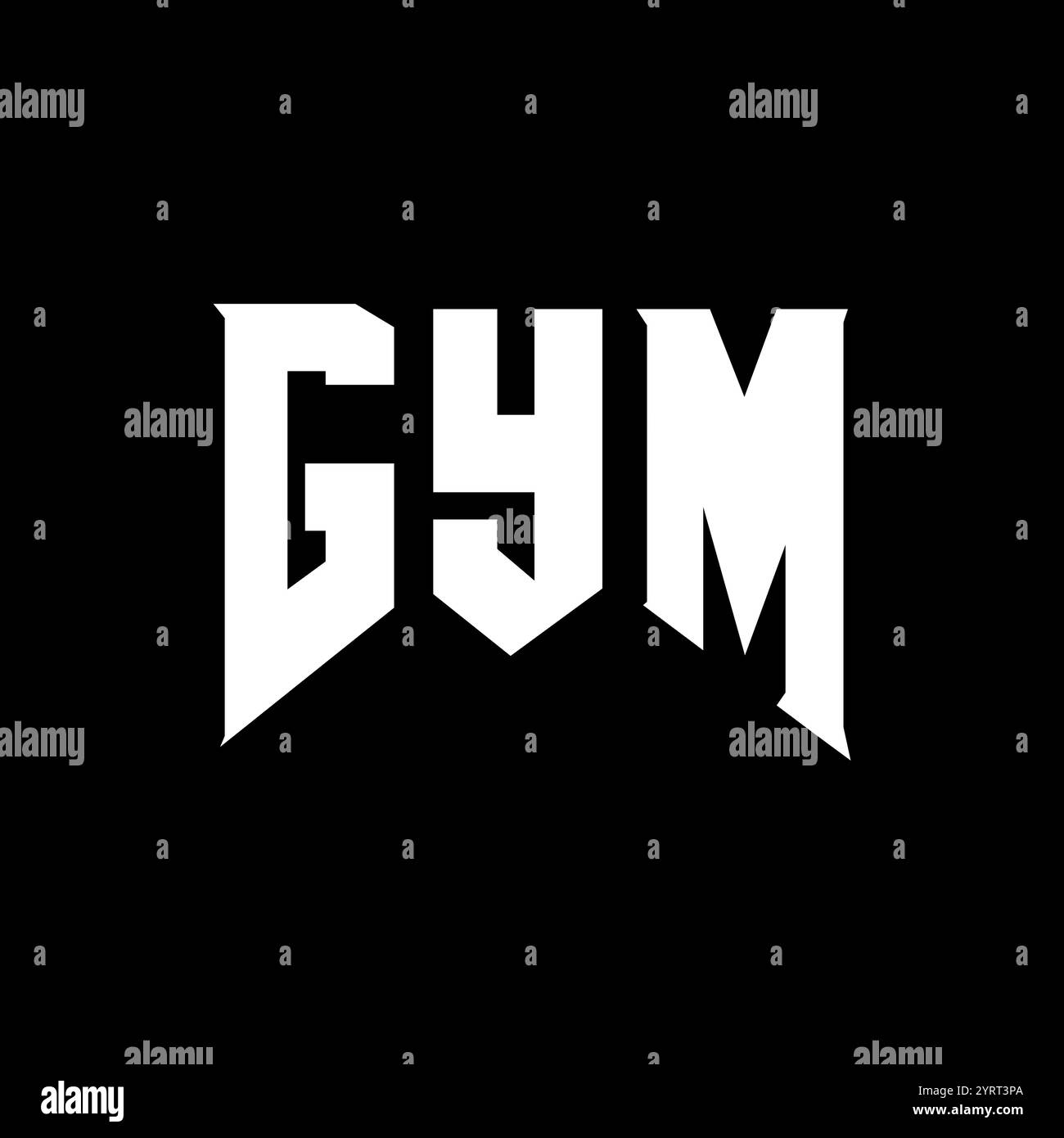 GYM letter logo design for technology company. GYM logo design black ...