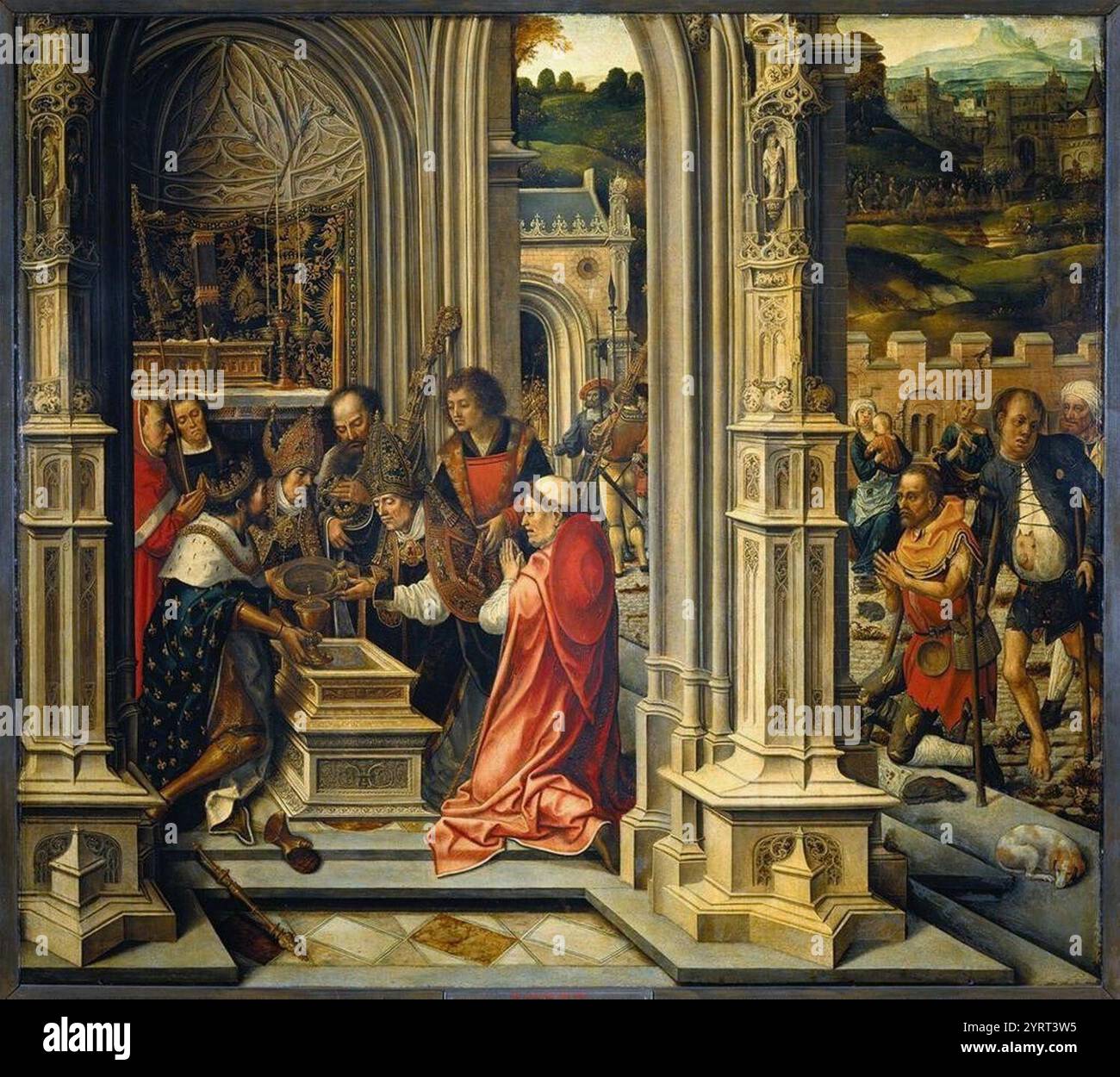 Charlemagne Placing the Relics of Christ in the Chapel of Aachen by ...