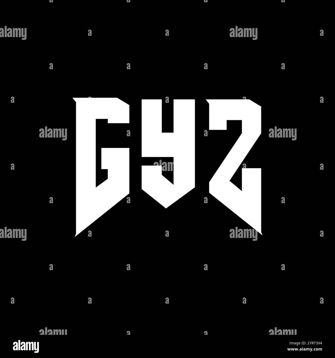 GYZ letter logo design for technology company. GYZ logo design black ...