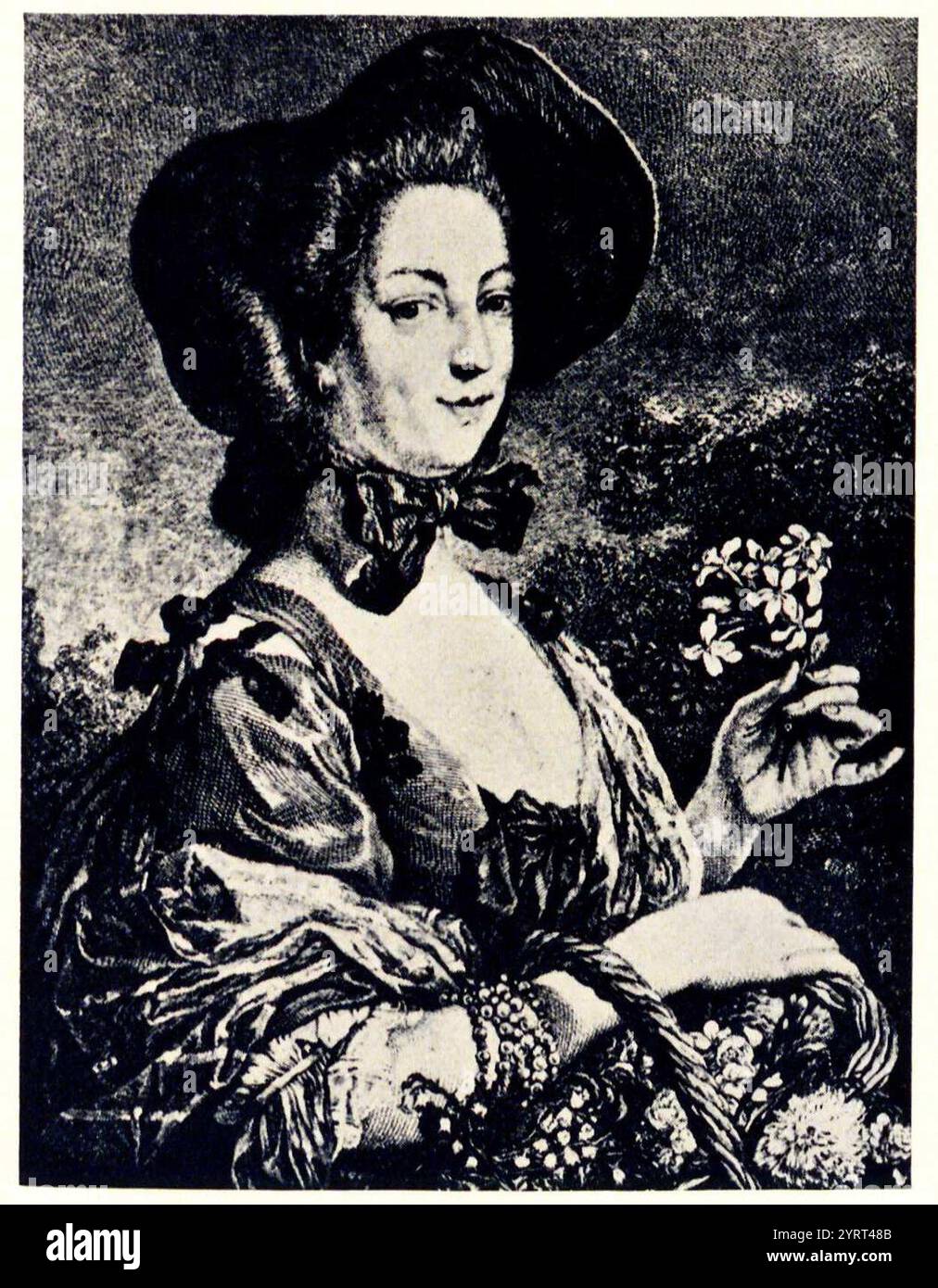 Charles André Van Loo Madame de Pompadour La belle jardinière engraving ...