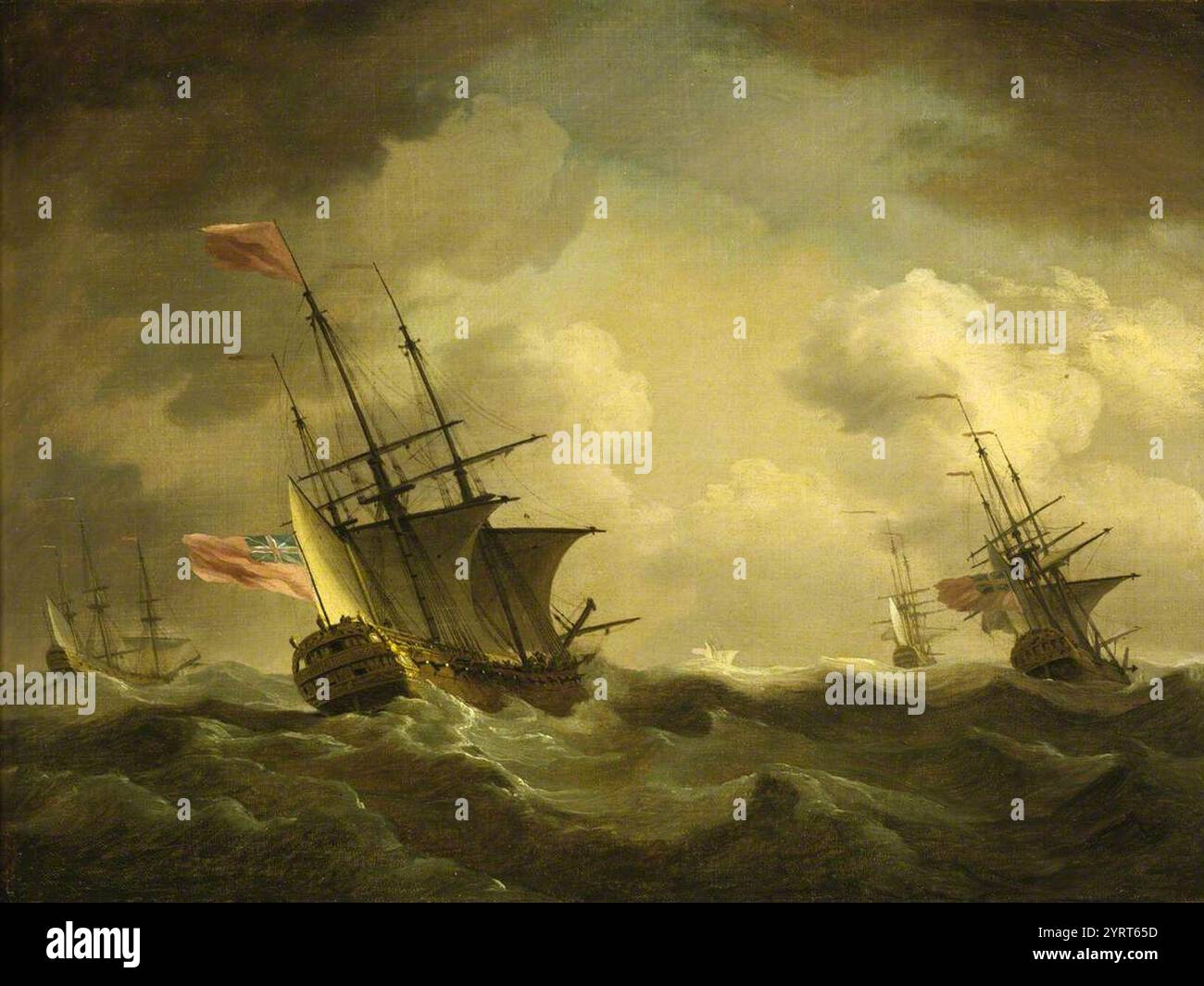Charles Brooking (1723-1759) - An English Squadron Going to Windward ...